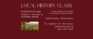 History Class | A.K. Smiley Public Library