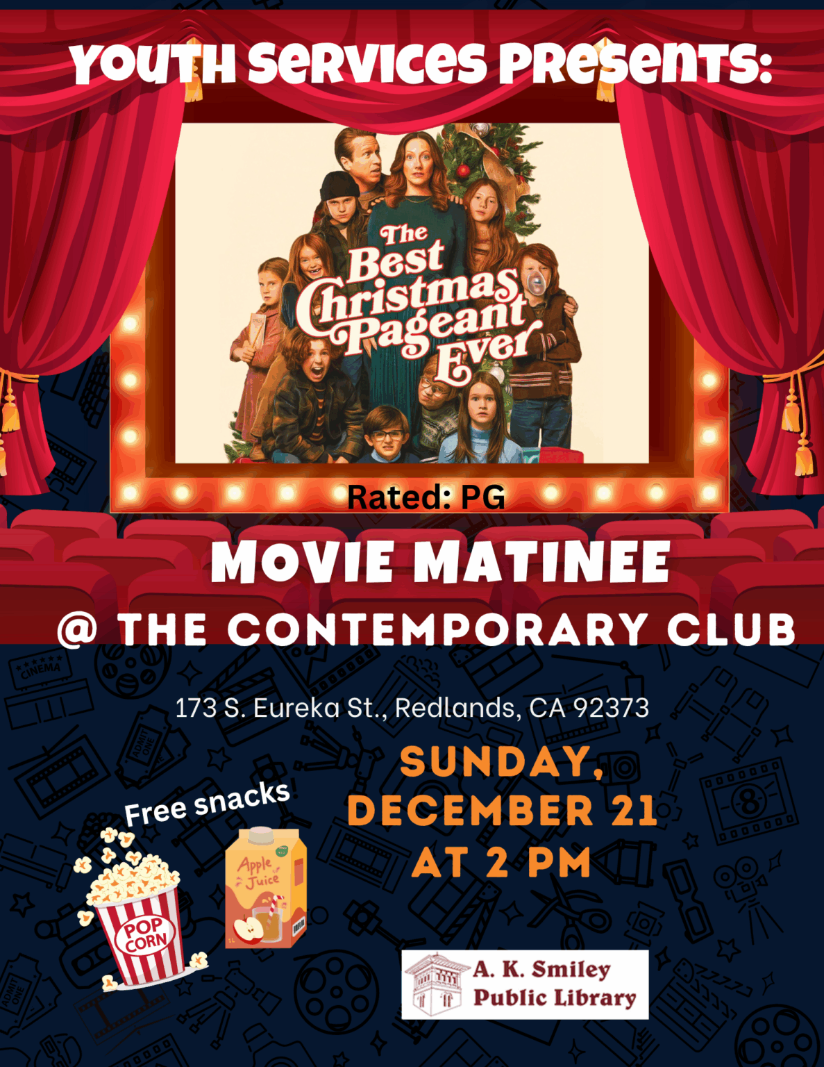 Christmas movie matinee | A.K. Smiley Public Library