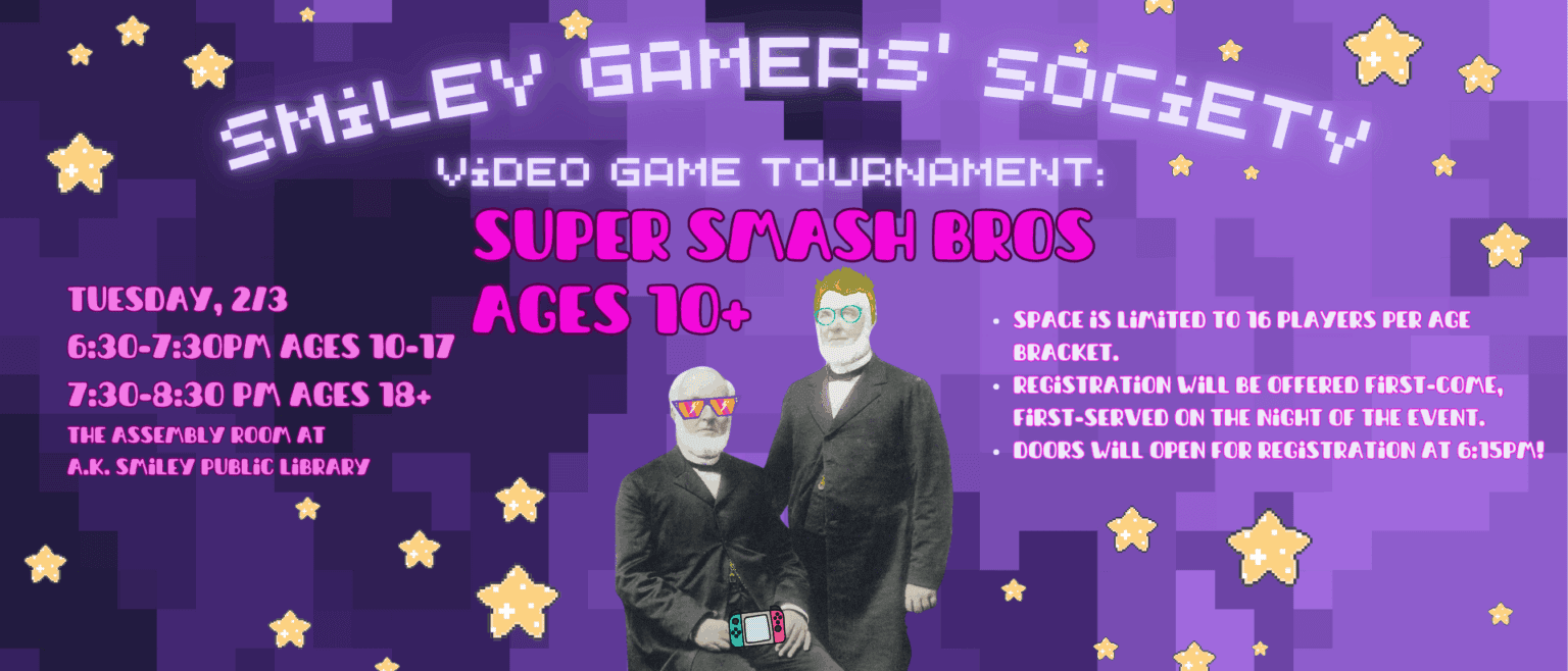 Smiley Gamers' Society Video Game Tournament: Super Smash Bros - Ages ...